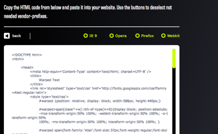 CSSでテキストを円や波のように配置してくれるジェネレーター「CSSWARP」を使ったみた | bl6.jp