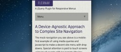 見た目もシンプルでレスポンシブ対応のナビゲーションメニューを実装できるjQueryプラグイン「FlexNav」 | bl6.jp